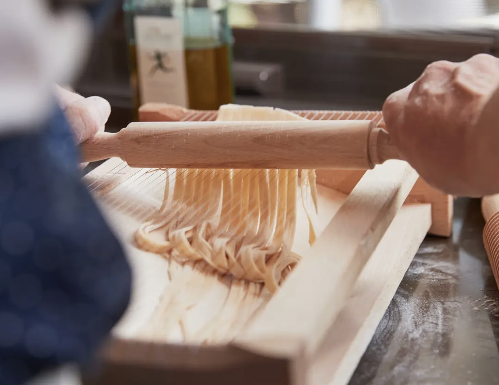 Italian Pasta Chitarra with Rolling Pin | The Ruffly Rose