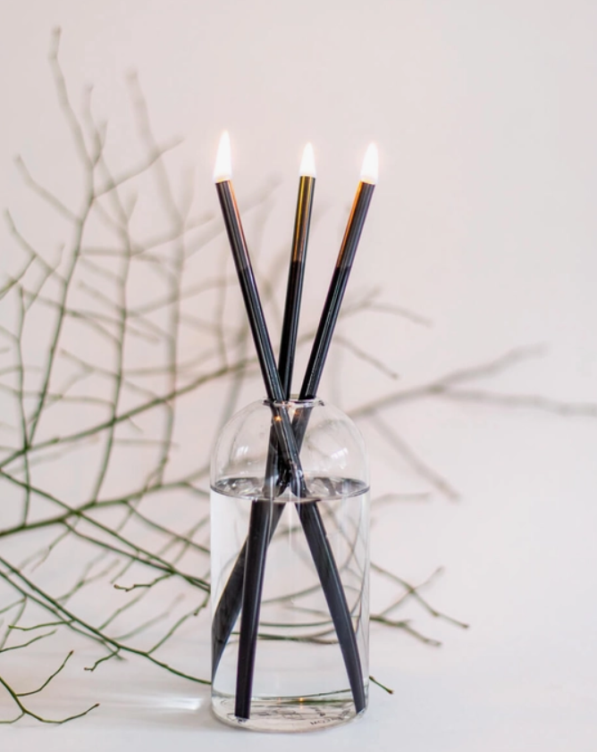 Everlasting Candle Co. Black Everlasting Candles The Ruffly Rose